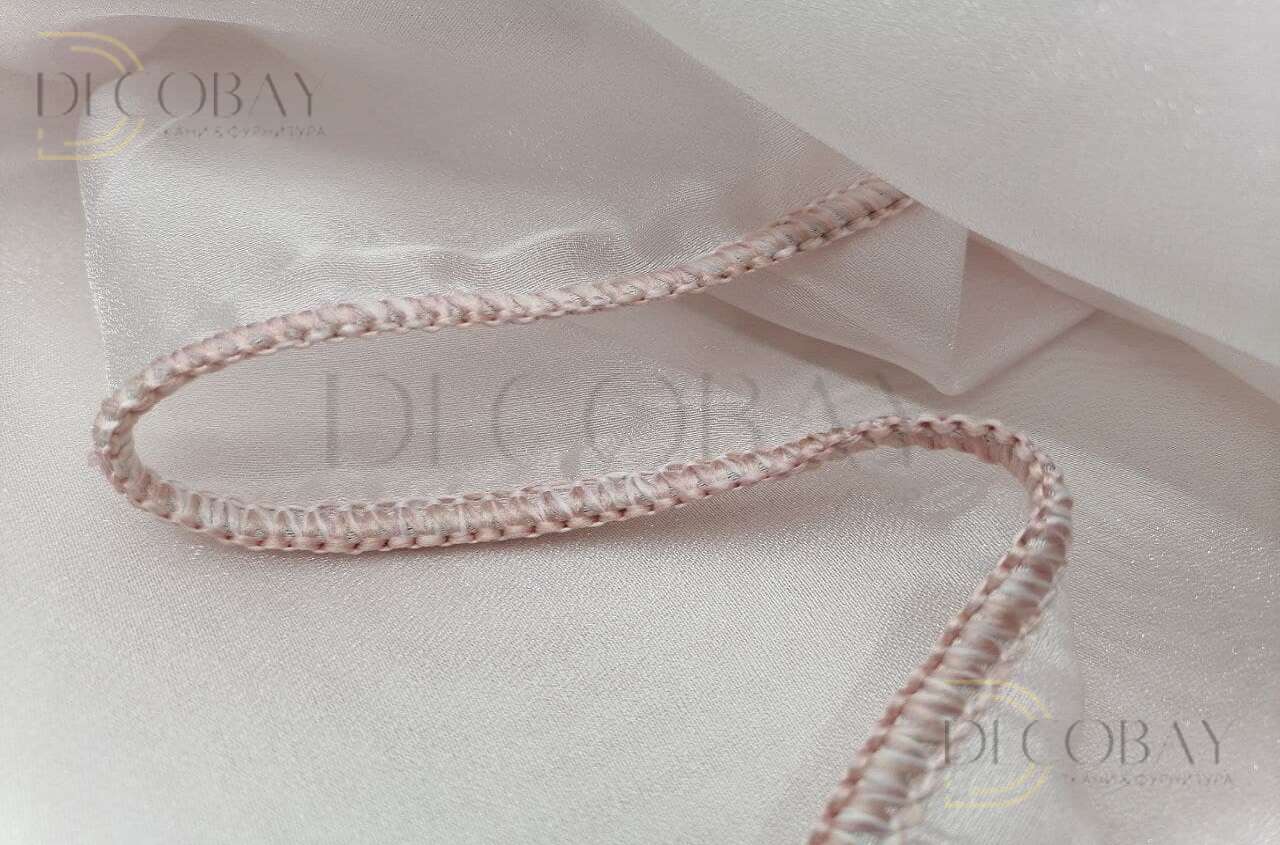 Купить ткань Креп Органза с утяжелителем цвета розовая пудра 290 см в ...