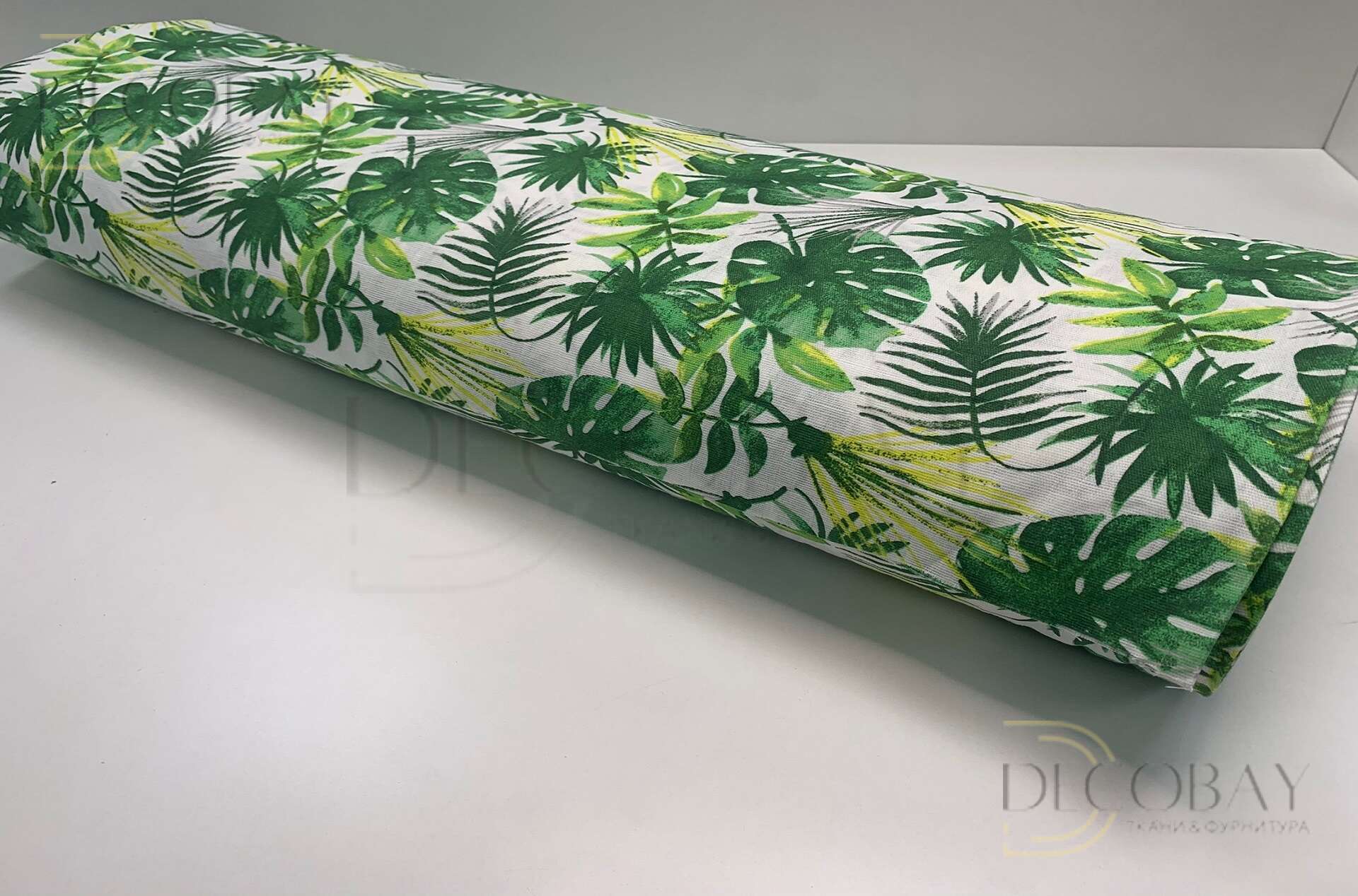 Муслин двухслойный 160 см, зеленые листья - купить в интернет-магазине DecoBay в розницу и оптом ...